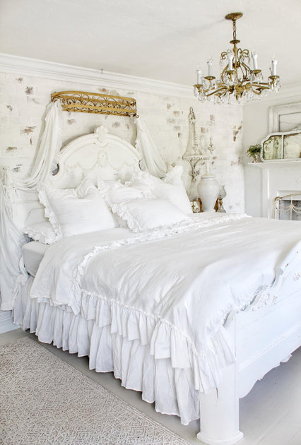 Ruffle Cotton Bed Skirt | Farmhouse Decor | Simply French Market